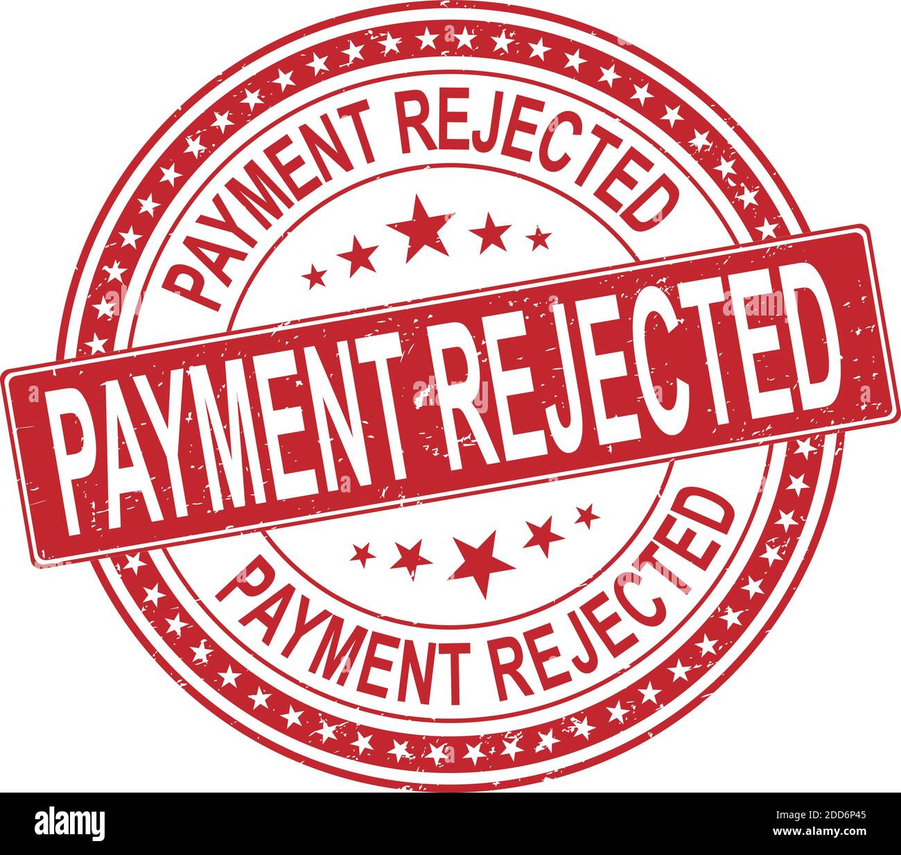 red realistic vector PAYMENT REJECTED grunge rubber stamp isolated on ...
