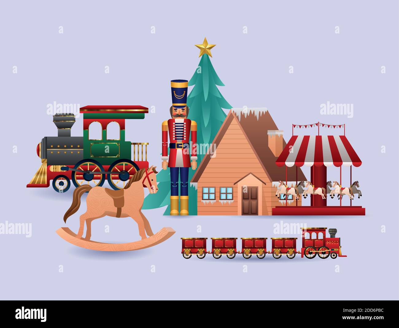 merry christmas icon collection vector design Stock Vector Image & Art ...