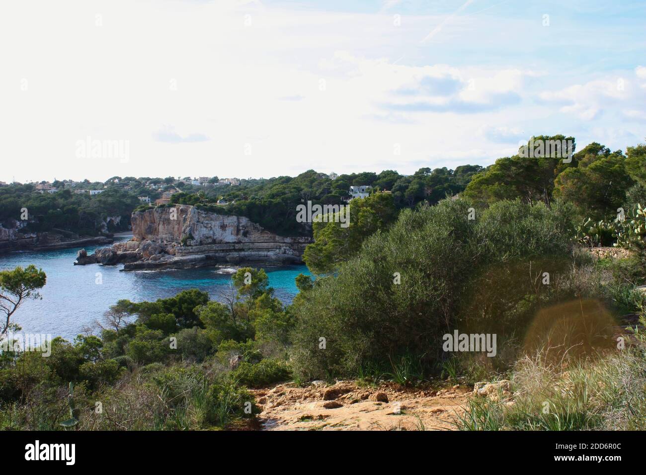 Island scenery, beach, beautiful bay seaside, Balearic Islands ...