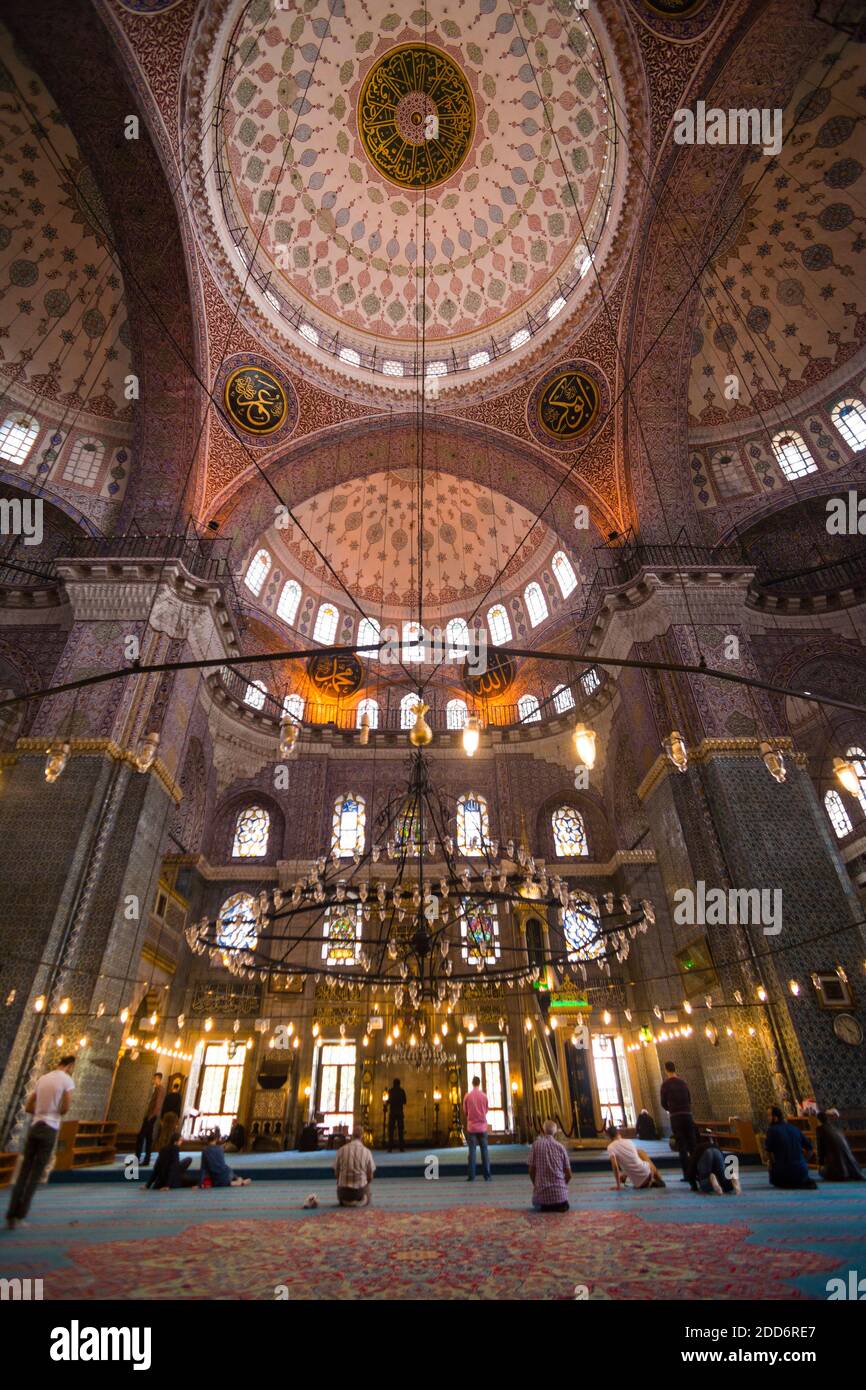 New Mosque (Yeni Mosque) interior, Istanbul, Turkey, Eastern Europe ...