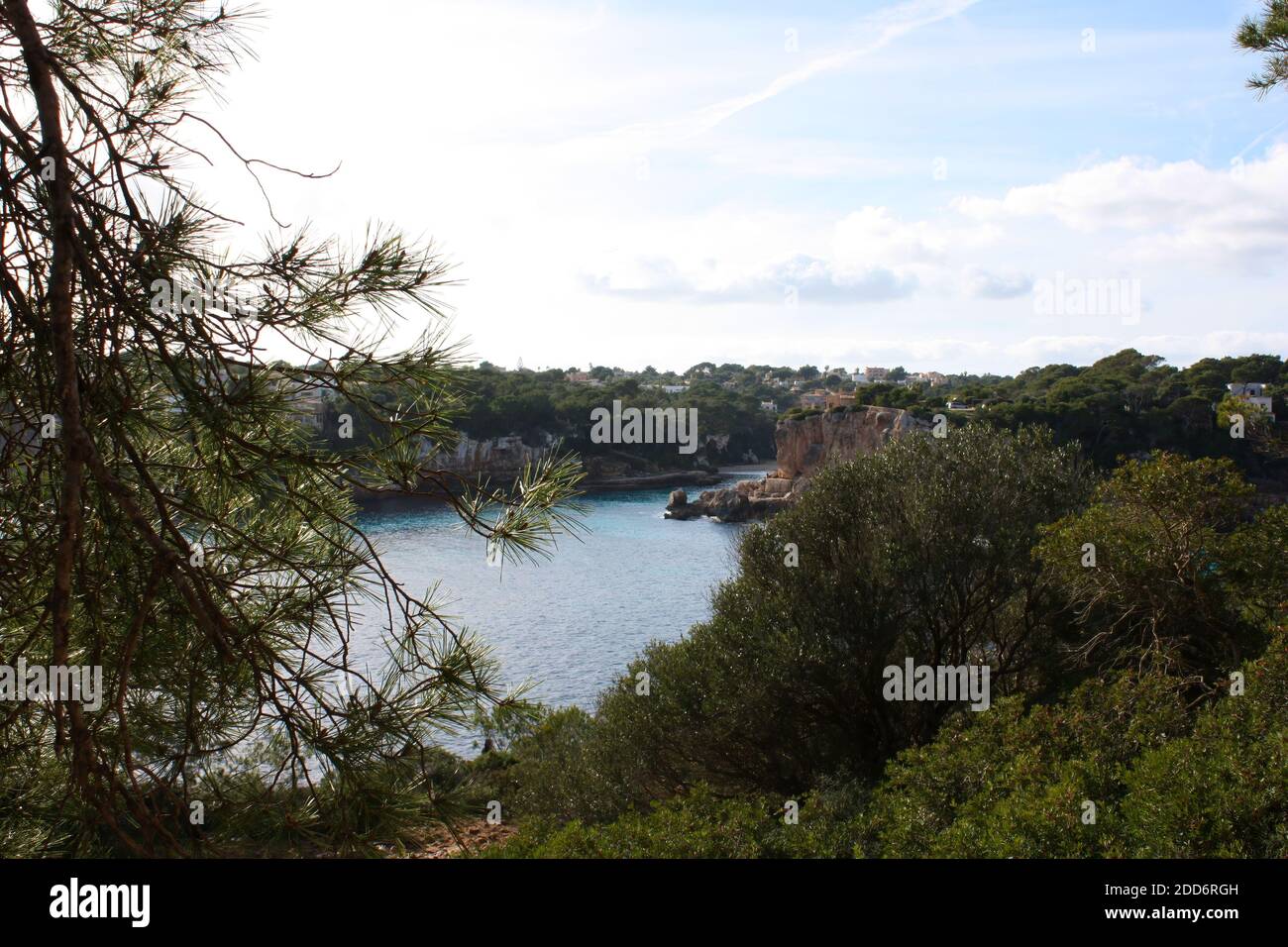Island scenery, beach, beautiful bay seaside, Balearic Islands ...