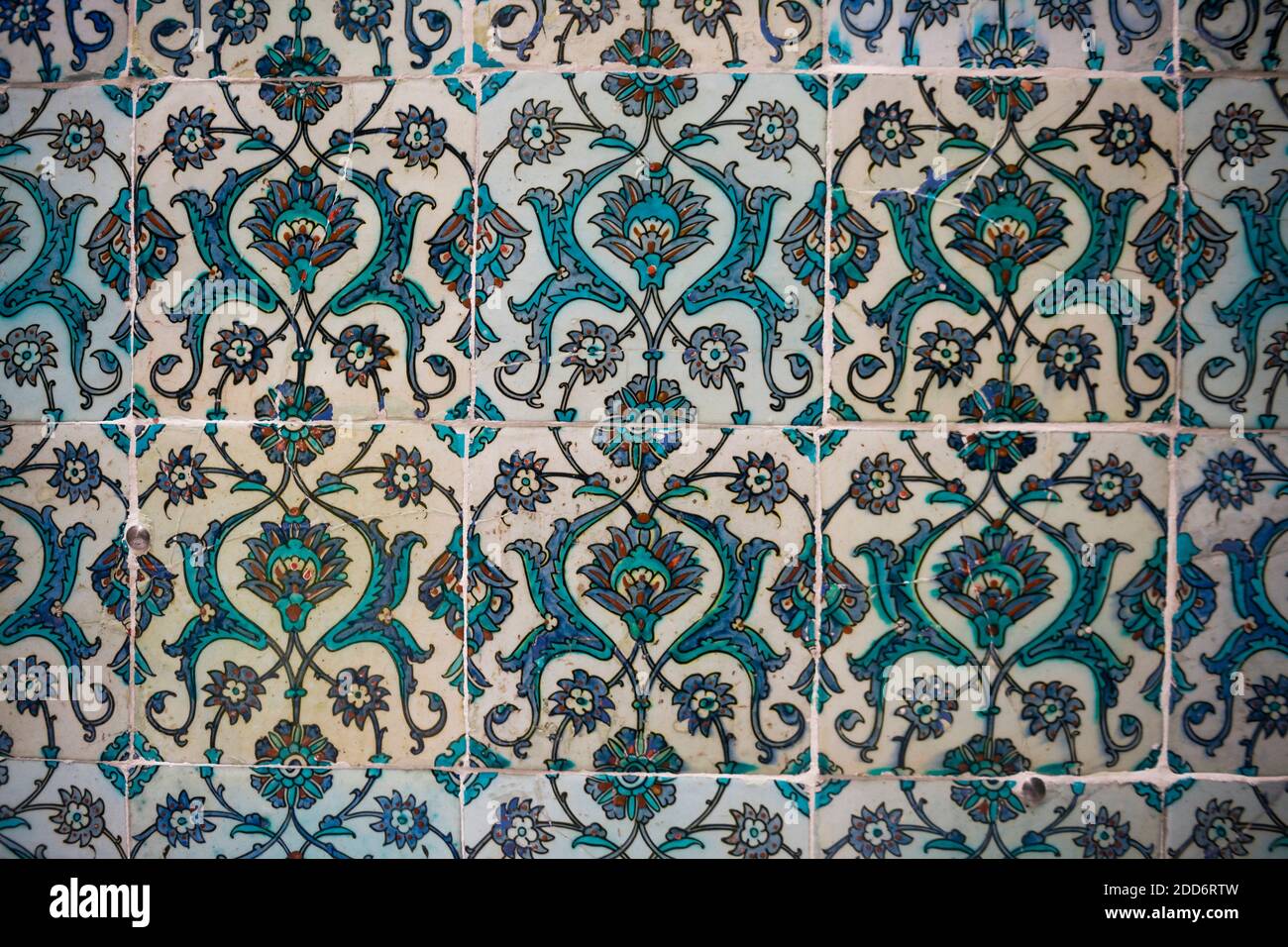 Traditional Turkish tiles at Topkapi Palace, Istanbul, Turkey, Eastern ...