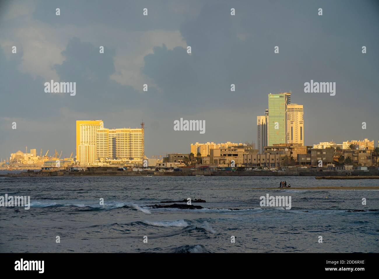 Capital of Libya, Tripoli seafront skyline view Stock Photo - Alamy
