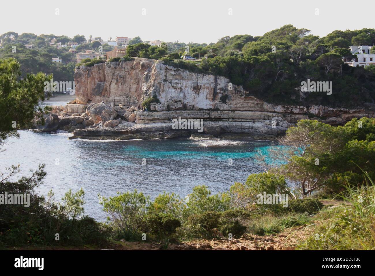 Island scenery, beach, beautiful bay seaside, Balearic Islands ...