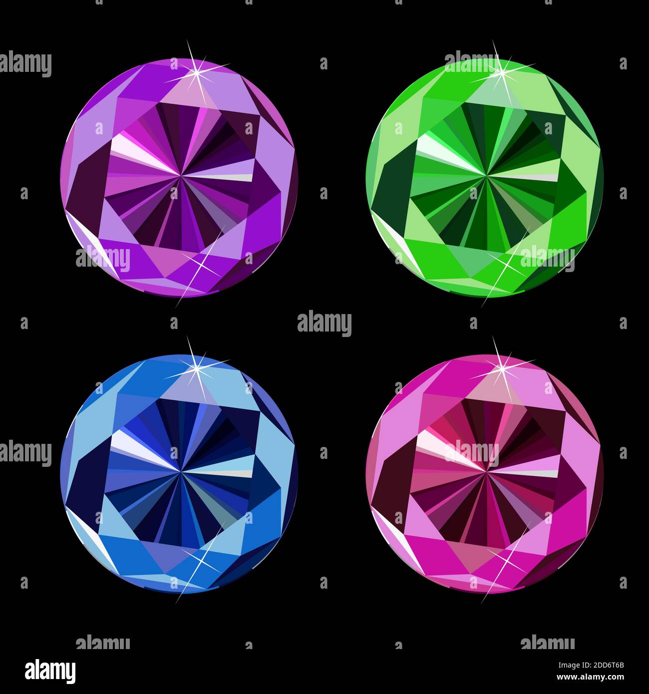 Abstract Luxury Diamond Set Illustration Stock Photo - Alamy