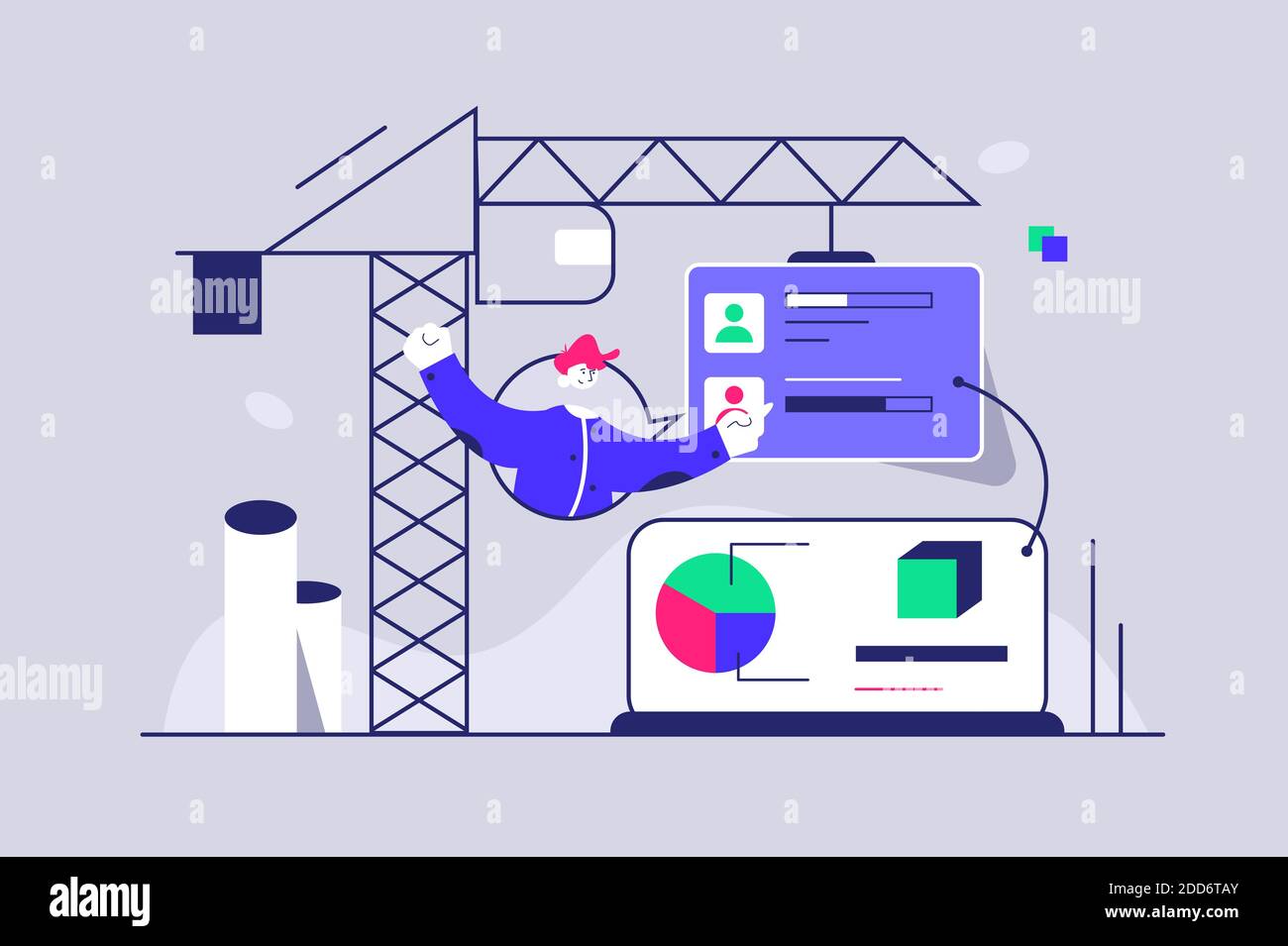 Project manager icon line Stock Vector Images - Alamy