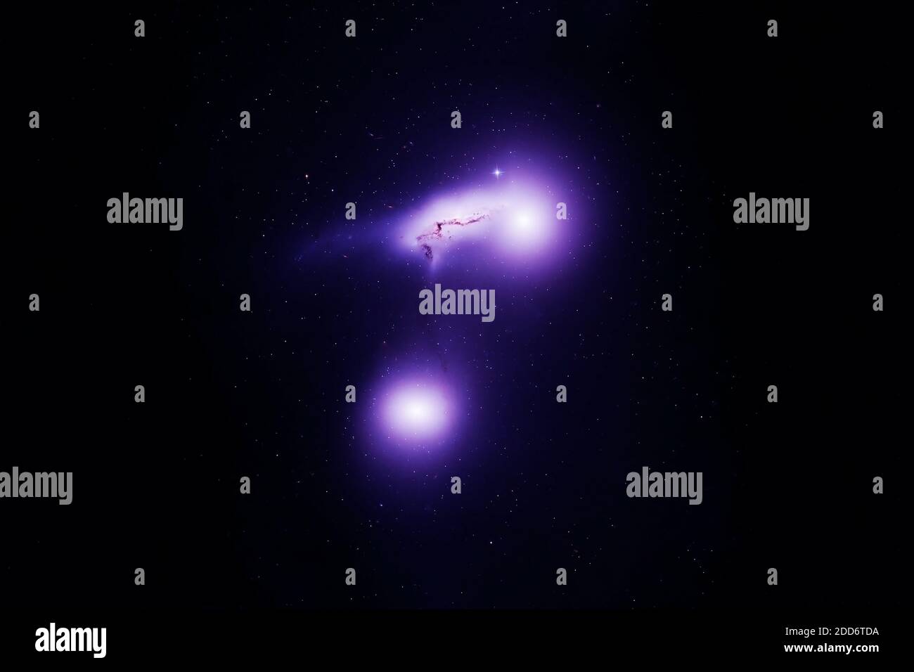 Blue galaxy in deep space. Elements of this image furnished by NASA ...