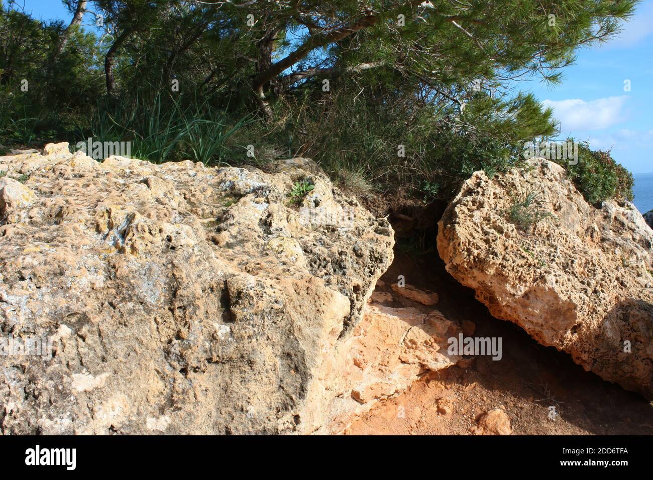 Island scenery, beach, beautiful bay seaside, Balearic Islands ...