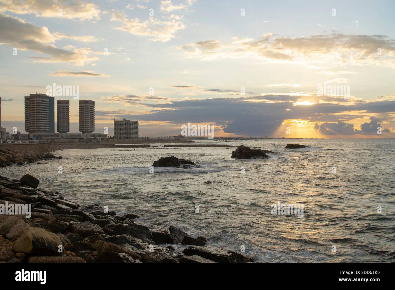 Capital of Libya, Tripoli seafront skyline view Stock Photo - Alamy