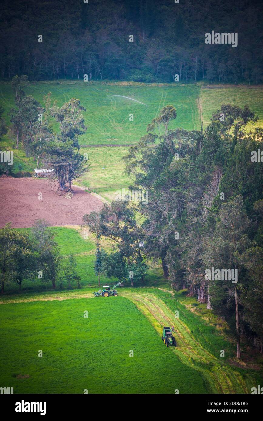 Farmland at Hacienda Zuleta, Imbabura, Ecuador, South America Stock ...