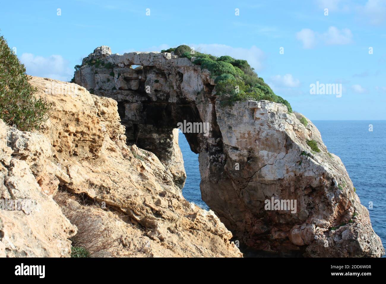 Island scenery, beach, beautiful bay seaside, Balearic Islands ...