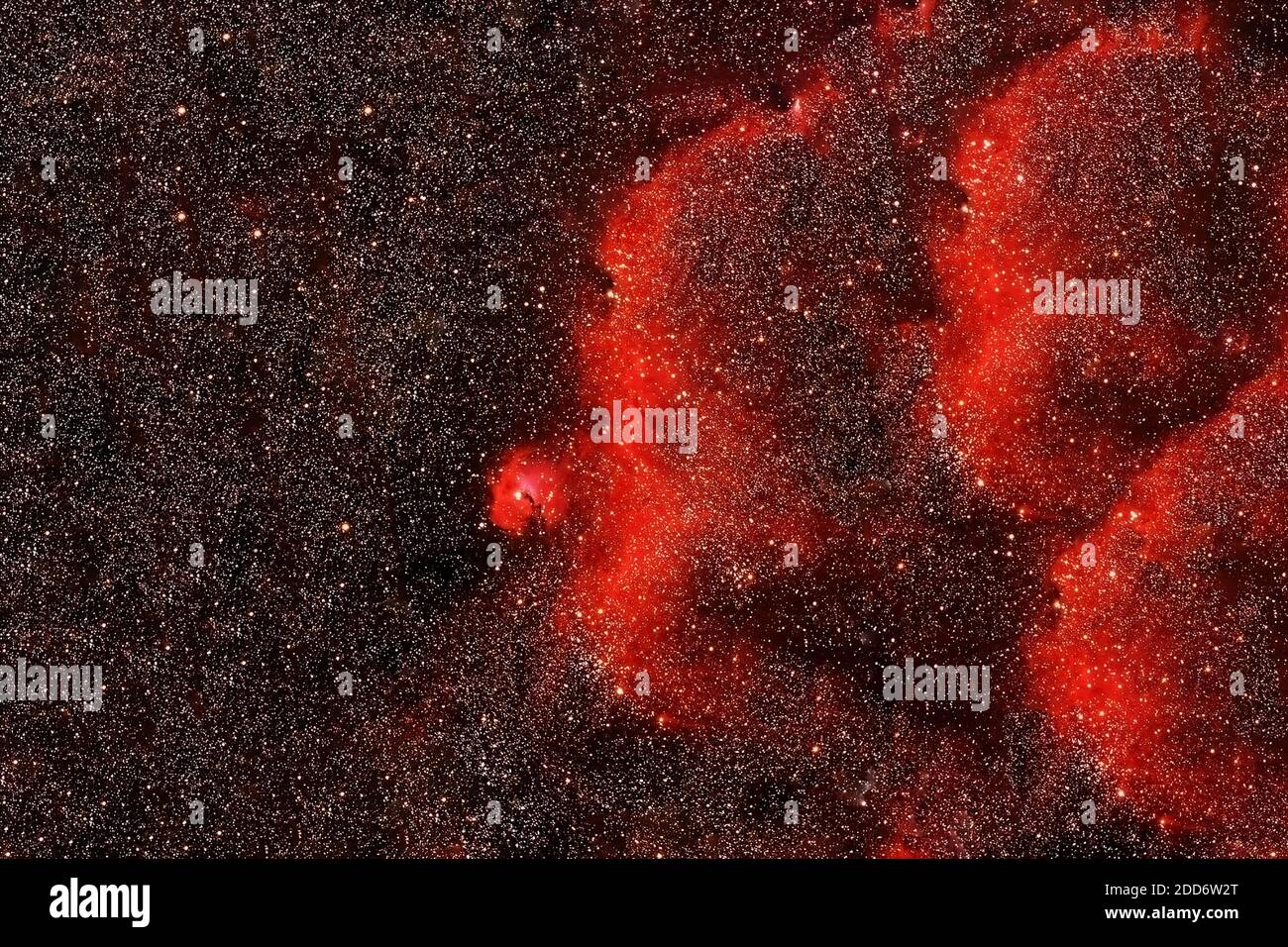 Red galaxy in deep space. Elements of this image furnished by NASA ...