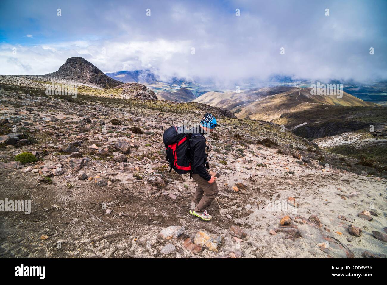Volcanic sand slope on Illiniza Norte Volcano), Pichincha Province ...