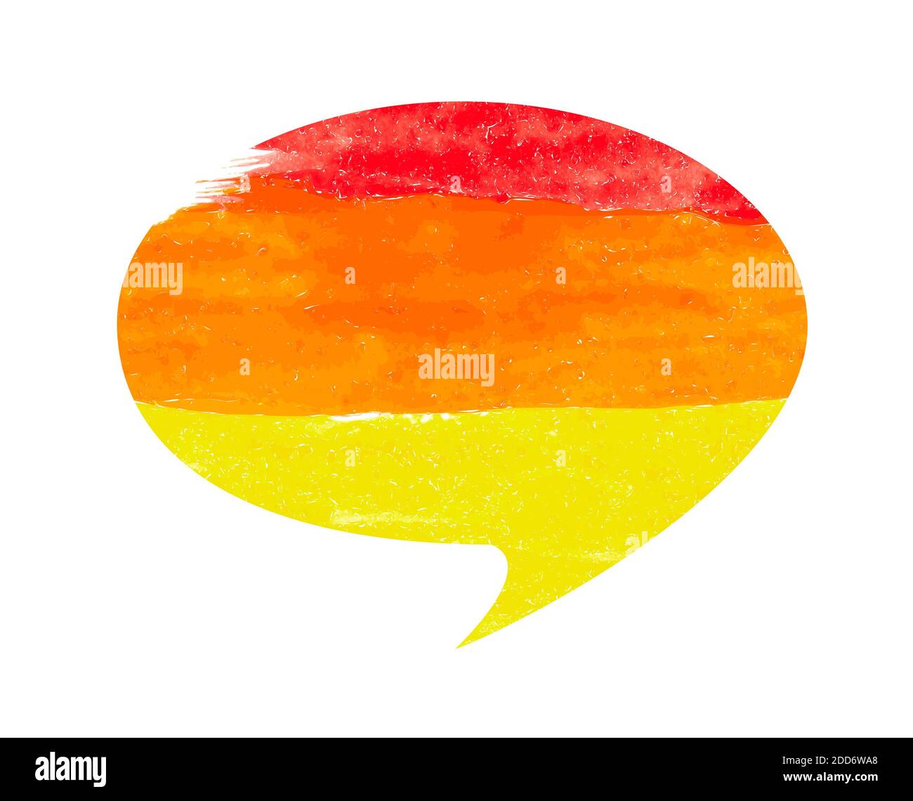 Abstract Watercolor Splash Speech Bubble. Isolated Illustration Stock ...