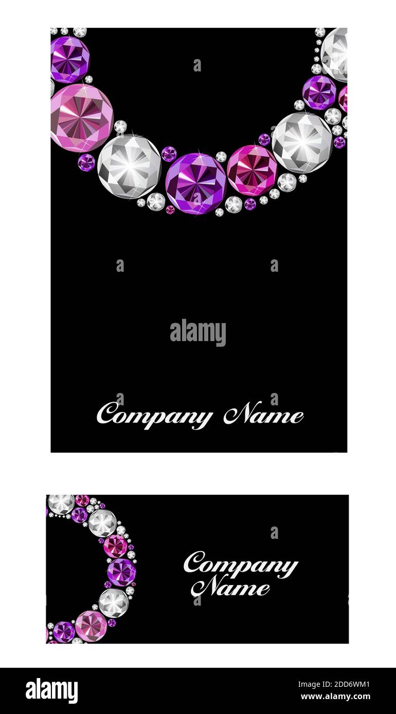 Abstract Luxury Black Diamond Business Card Illustration on Background ...