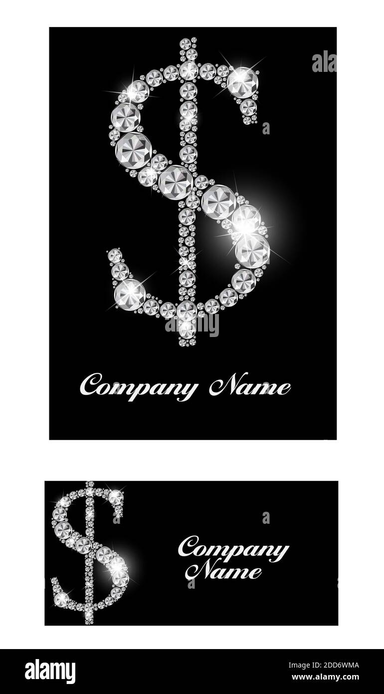 Abstract Luxury Black Diamond Business Card Illustration Stock Photo ...