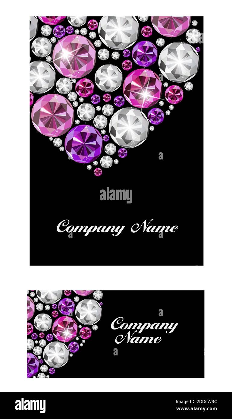 Abstract Luxury Black Diamond Business Card Illustration on Background ...
