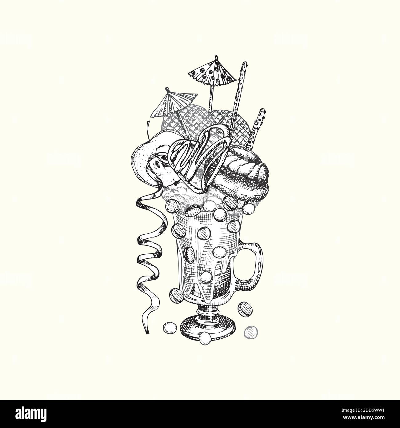 Milk shake sprinkles Cut Out Stock Images & Pictures - Alamy