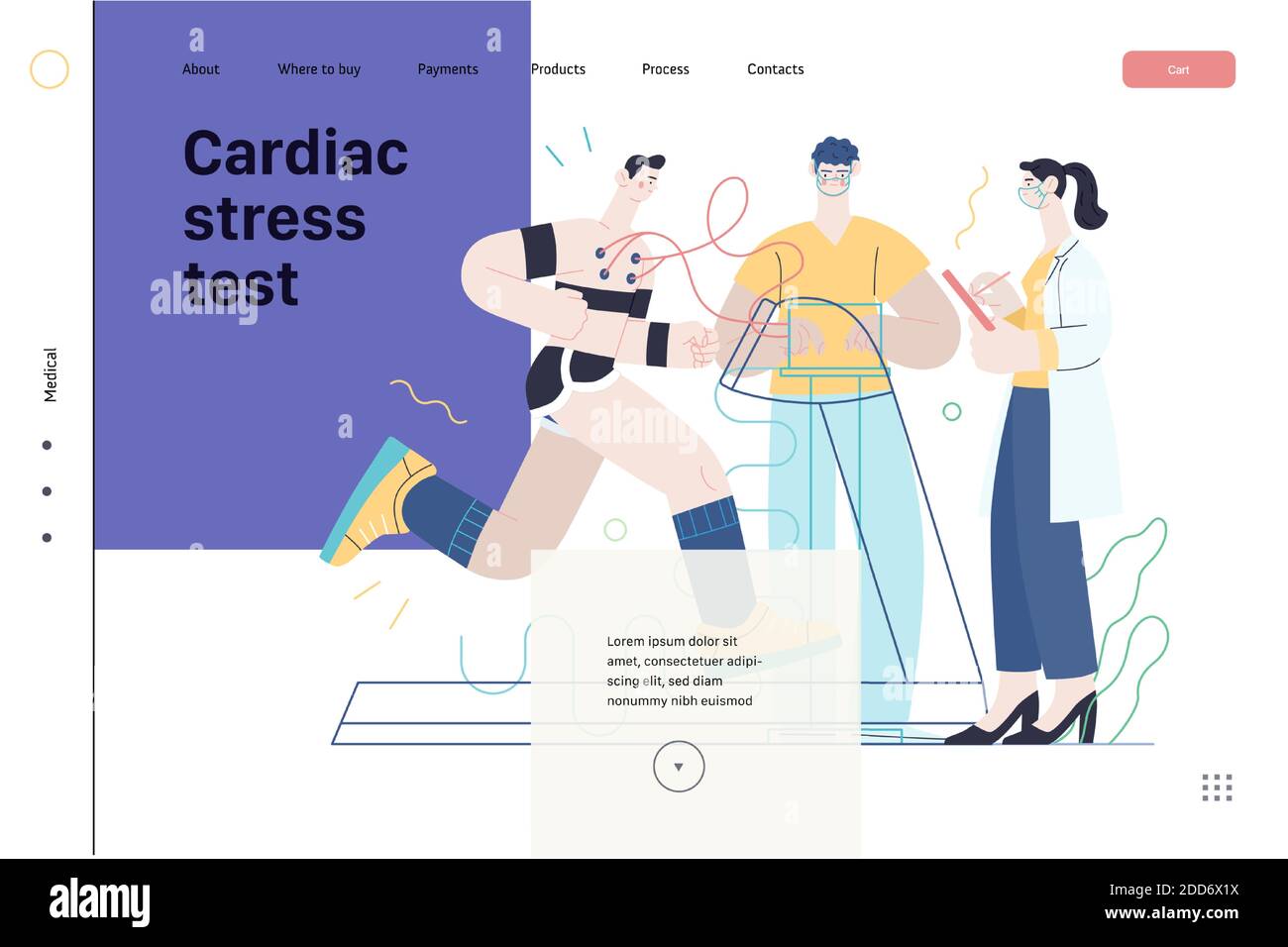 Electrocardiogram procedure Stock Vector Images - Alamy