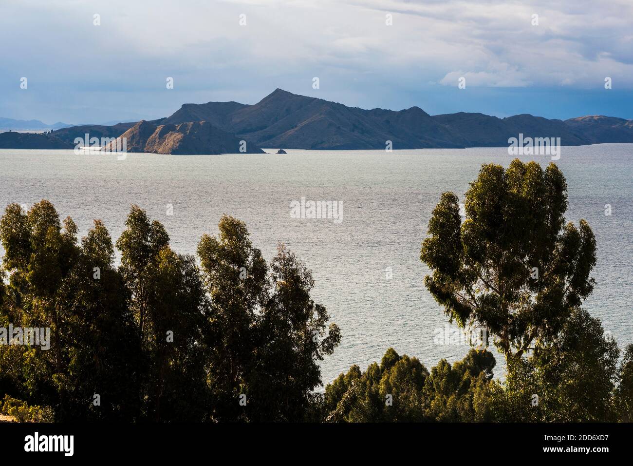 View of Lake Titicaca from Amantani Islands (Isla Amantani), Peru ...