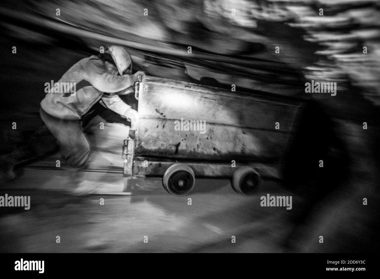 Miners mining inside Potosi silver mines, Department of Potosi, Bolivia ...