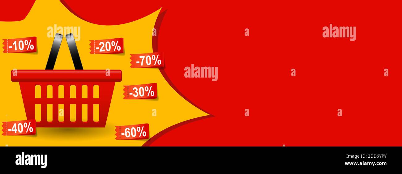 Sale Banner with Place for Your Text. Illustration Stock Photo - Alamy