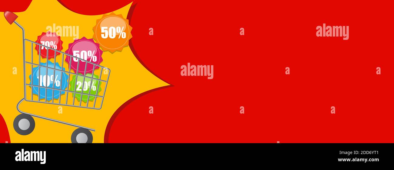 Sale Banner with Place for Your Text. Illustration Stock Photo - Alamy