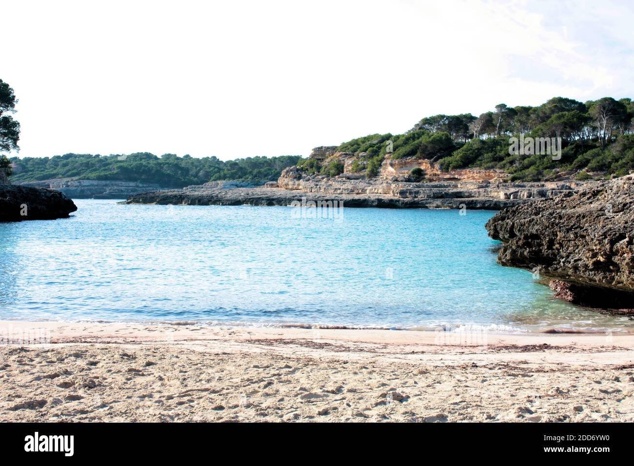 Island scenery, beach, beautiful bay seaside, Balearic Islands ...