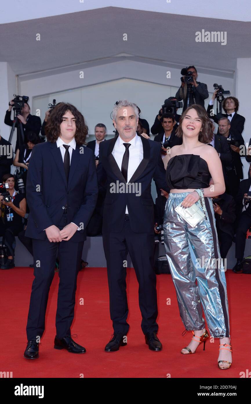 Tess Bu Cuaron, Alfonso Cuaron and Olmo Teodoro Cuaron attending the ...