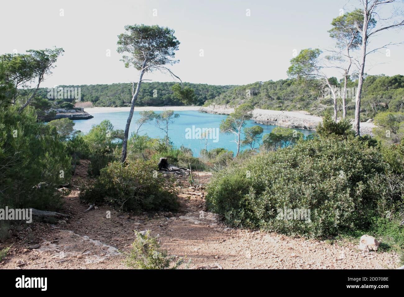 Island scenery, beach, beautiful bay seaside, Balearic Islands ...