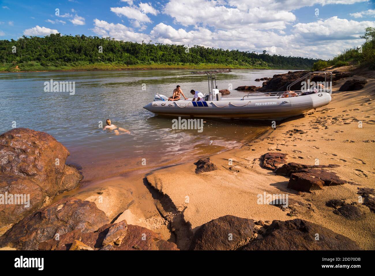 Boat trip on the Paraguay side of Rio Parana (Parana River) that ...