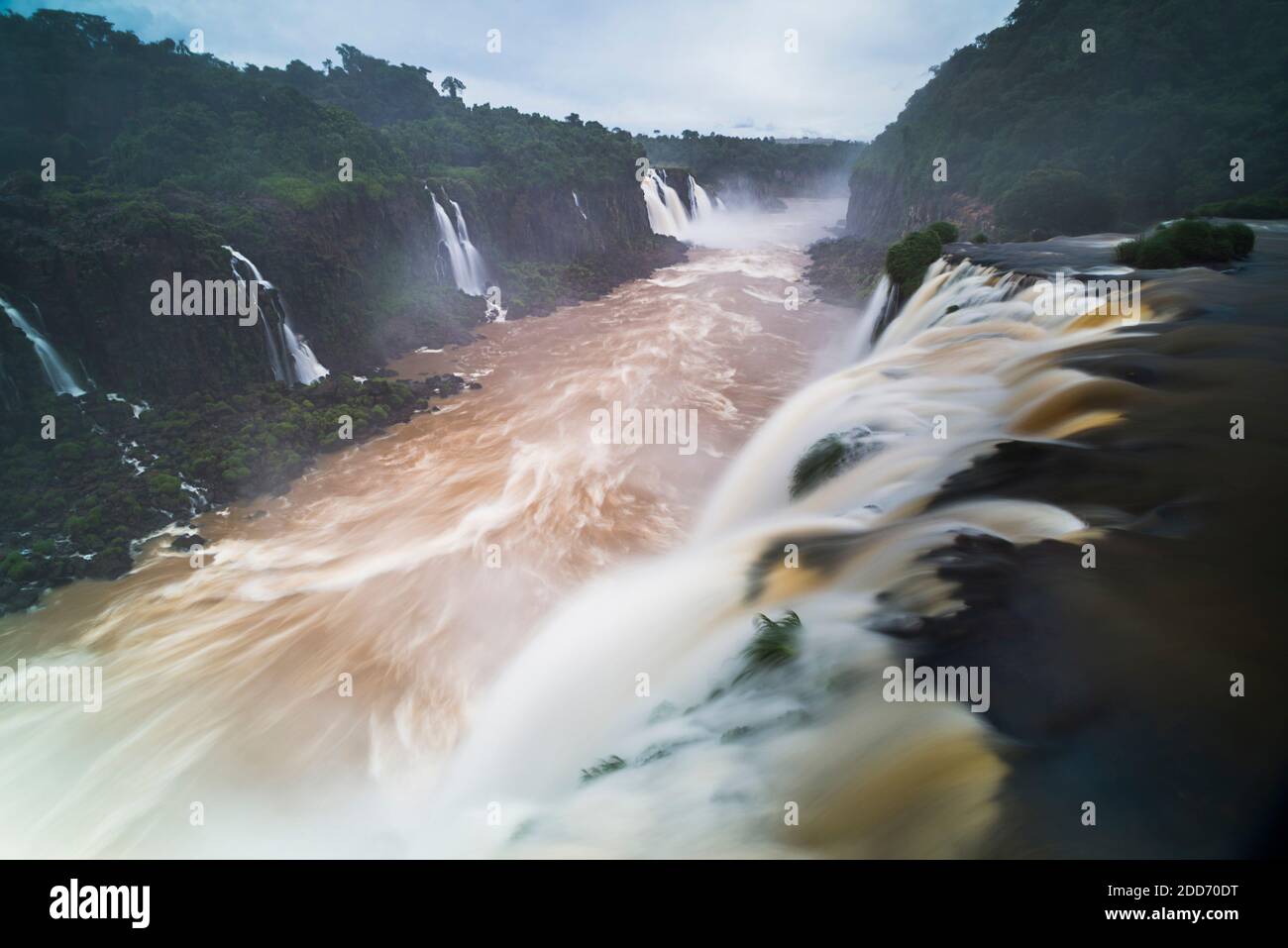 Iguazu Falls (aka Iguacu Falls or Cataratas del Iguazu), seen from the ...