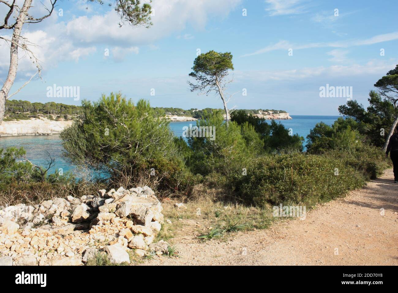 Island scenery, beach, beautiful bay seaside, Balearic Islands ...