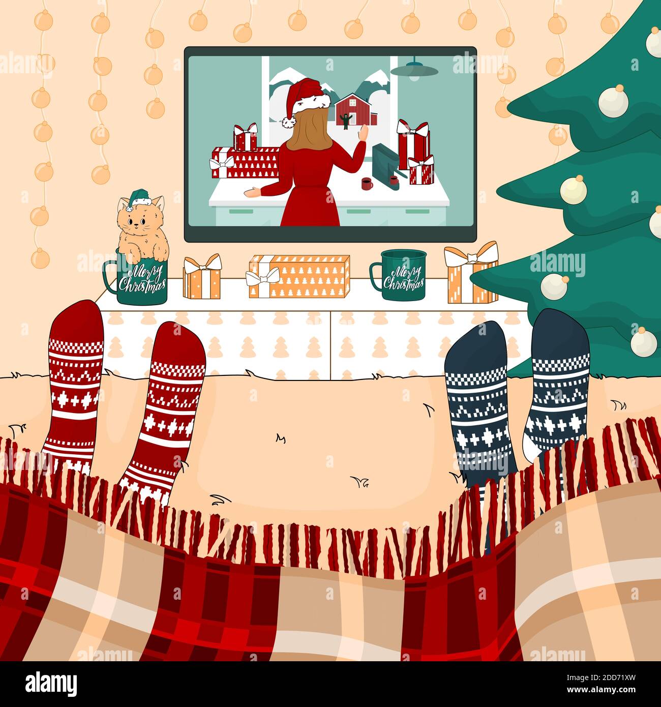 On table near coffee Stock Vector Images - Alamy