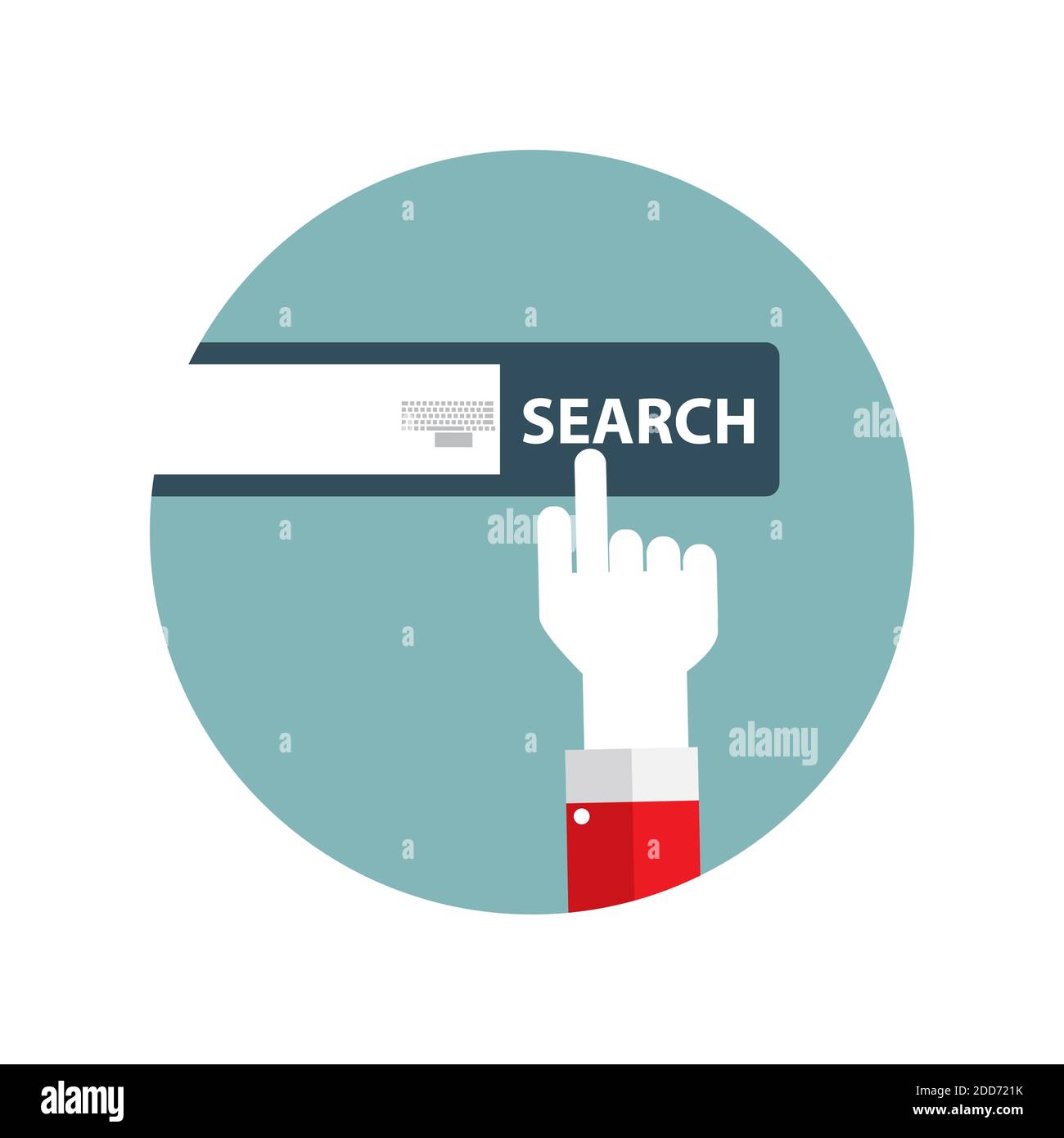 Search Flat Design Concept. Illustration Isolated on White Background ...