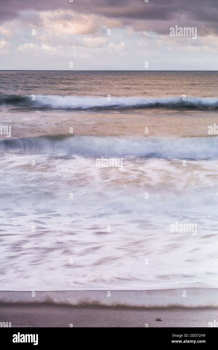 Matata Beach at sunset, Bay of Plenty, North Island, New Zealand Stock ...