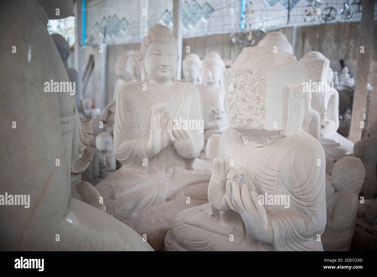 Faceless Buddha Image, part of the process of making Buddha statues ...