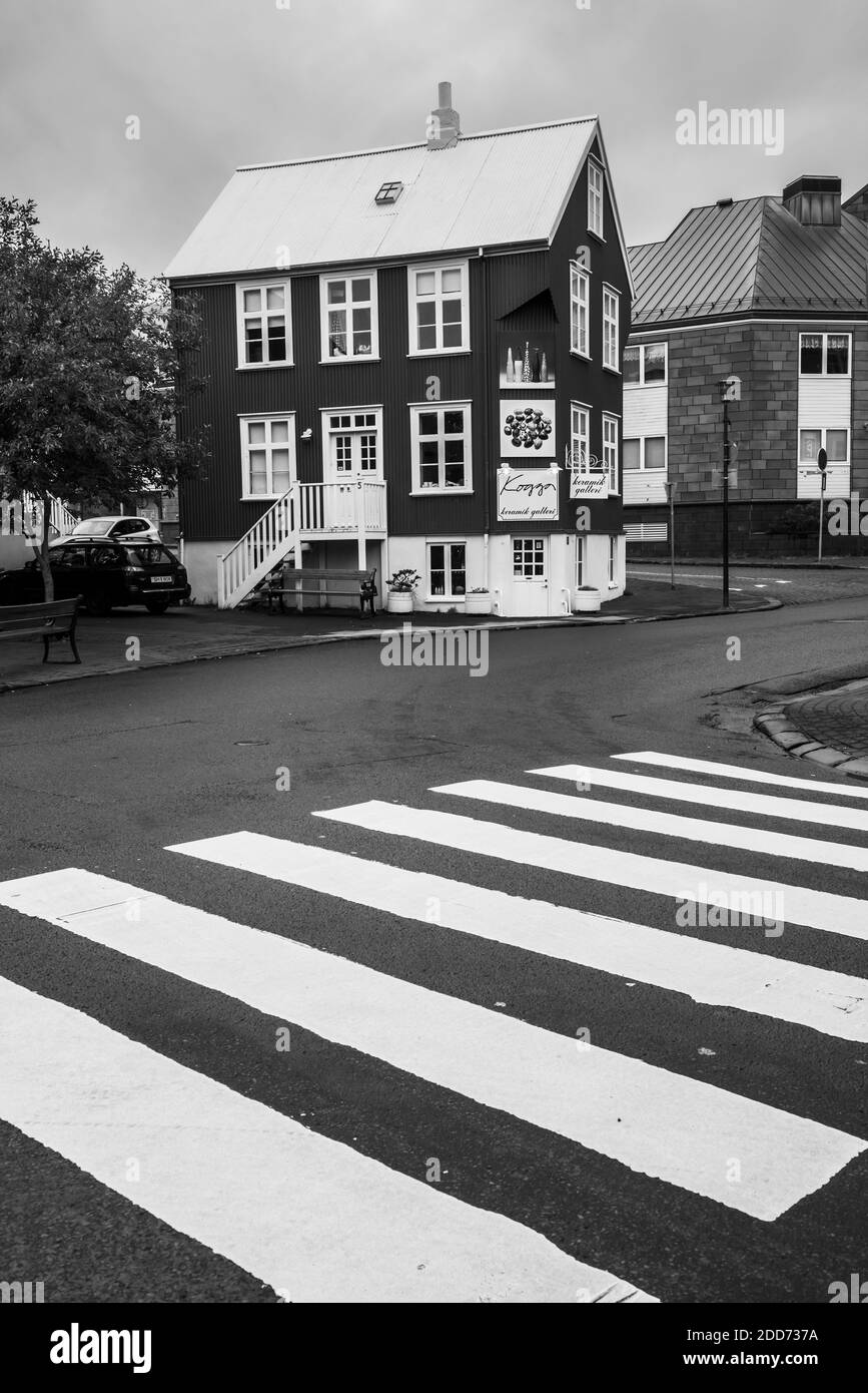 Old town reykjavik Black and White Stock Photos & Images - Alamy