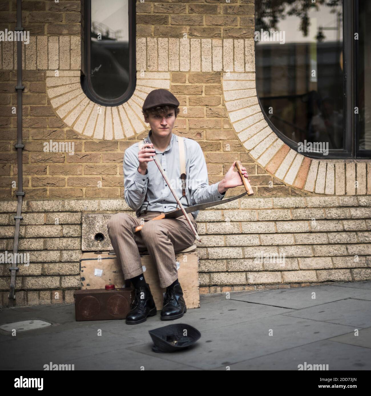 Street performer busking in Southwark, near Borough Market, Southwark ...