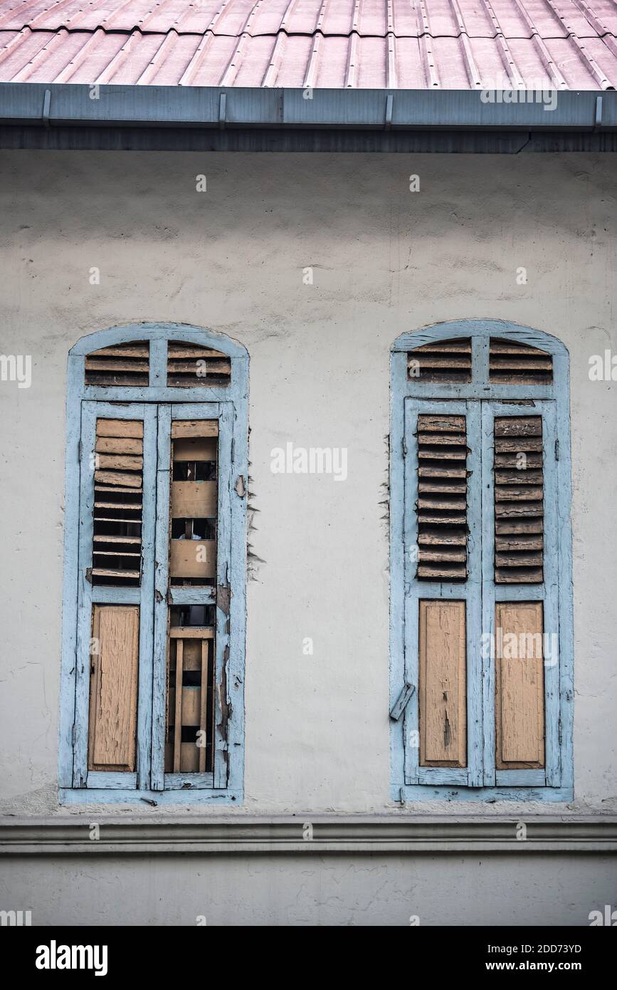 Old windows in Chinatown, Kuala Lumpur, Malaysia, Southeast Asia Stock ...