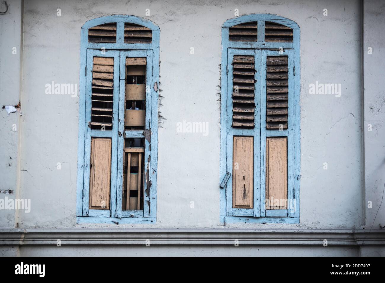 Old windows in Chinatown, Kuala Lumpur, Malaysia, Southeast Asia Stock ...