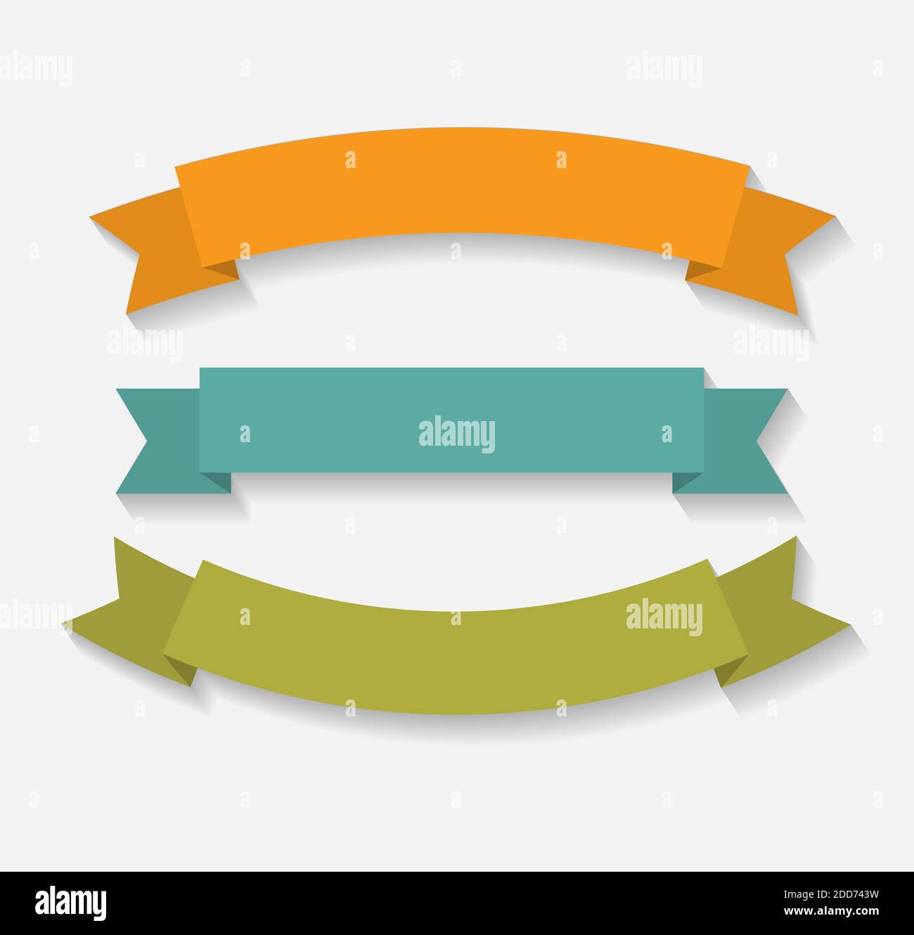 Set of Retro Ribbon Illustration Stock Photo - Alamy