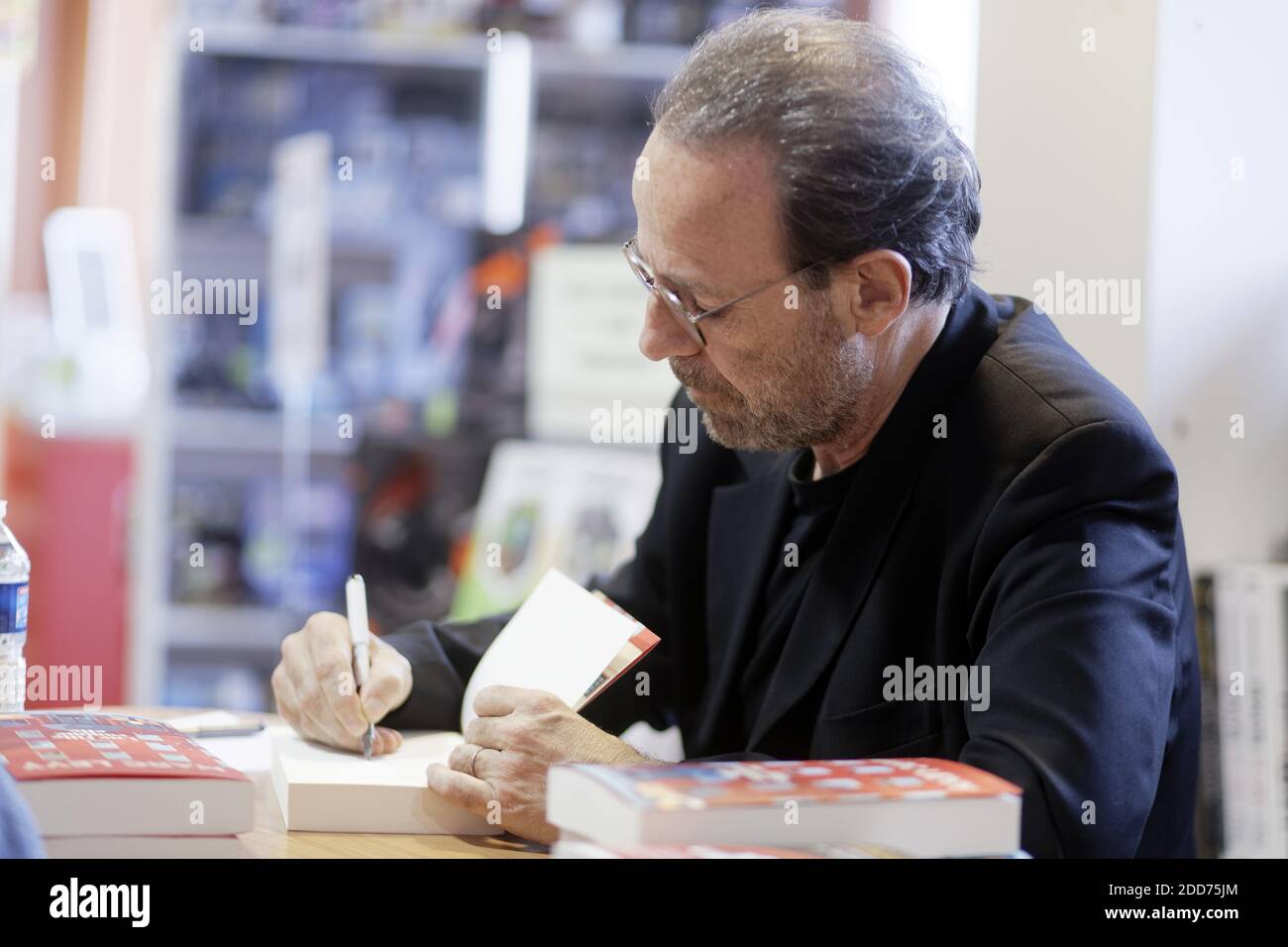 French writer Marc Levy attends a book signing at Furet du Nord on June ...