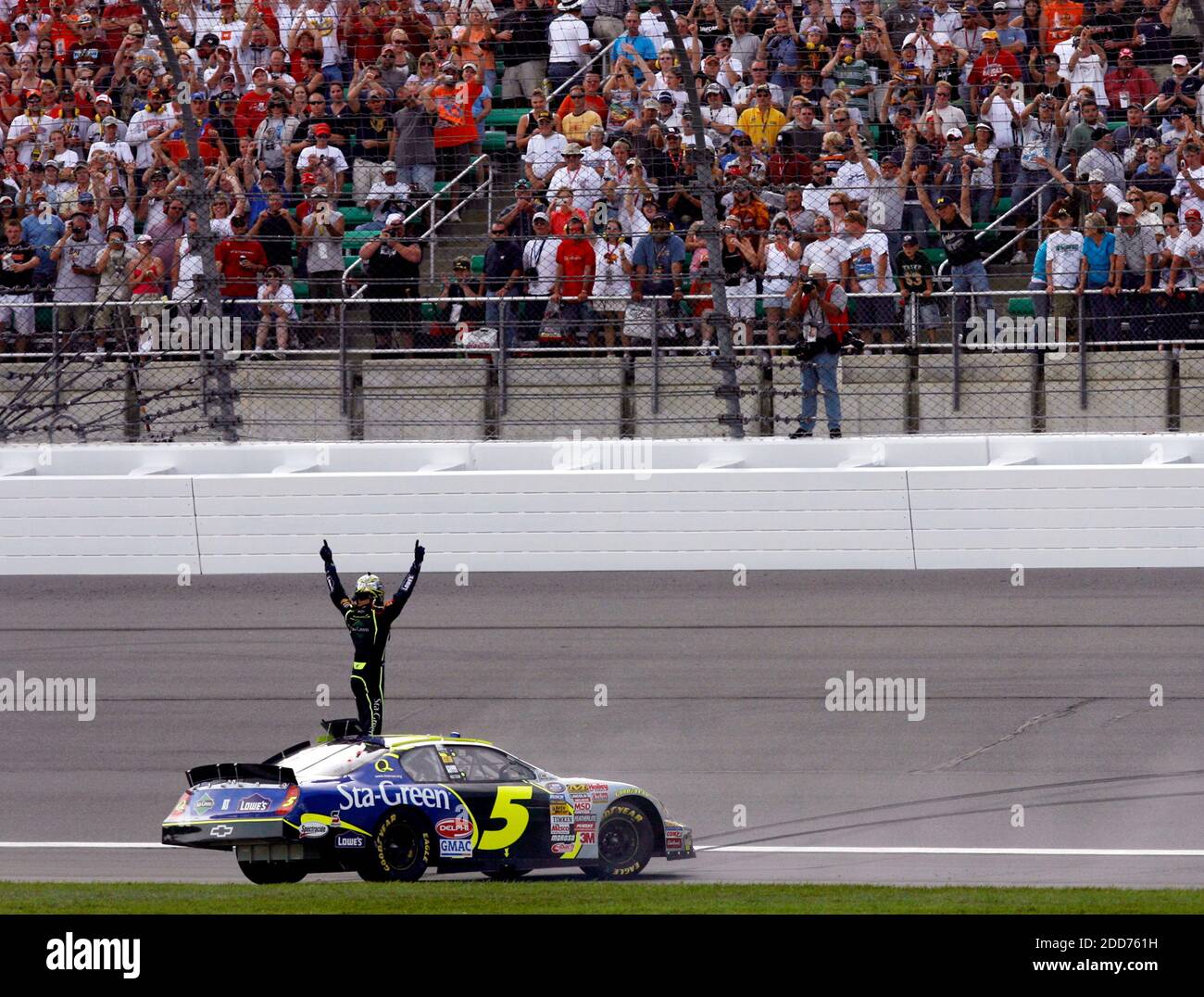 NO FILM, NO VIDEO, NO TV, NO DOCUMENTARY - Kyle Busch celebrates his ...