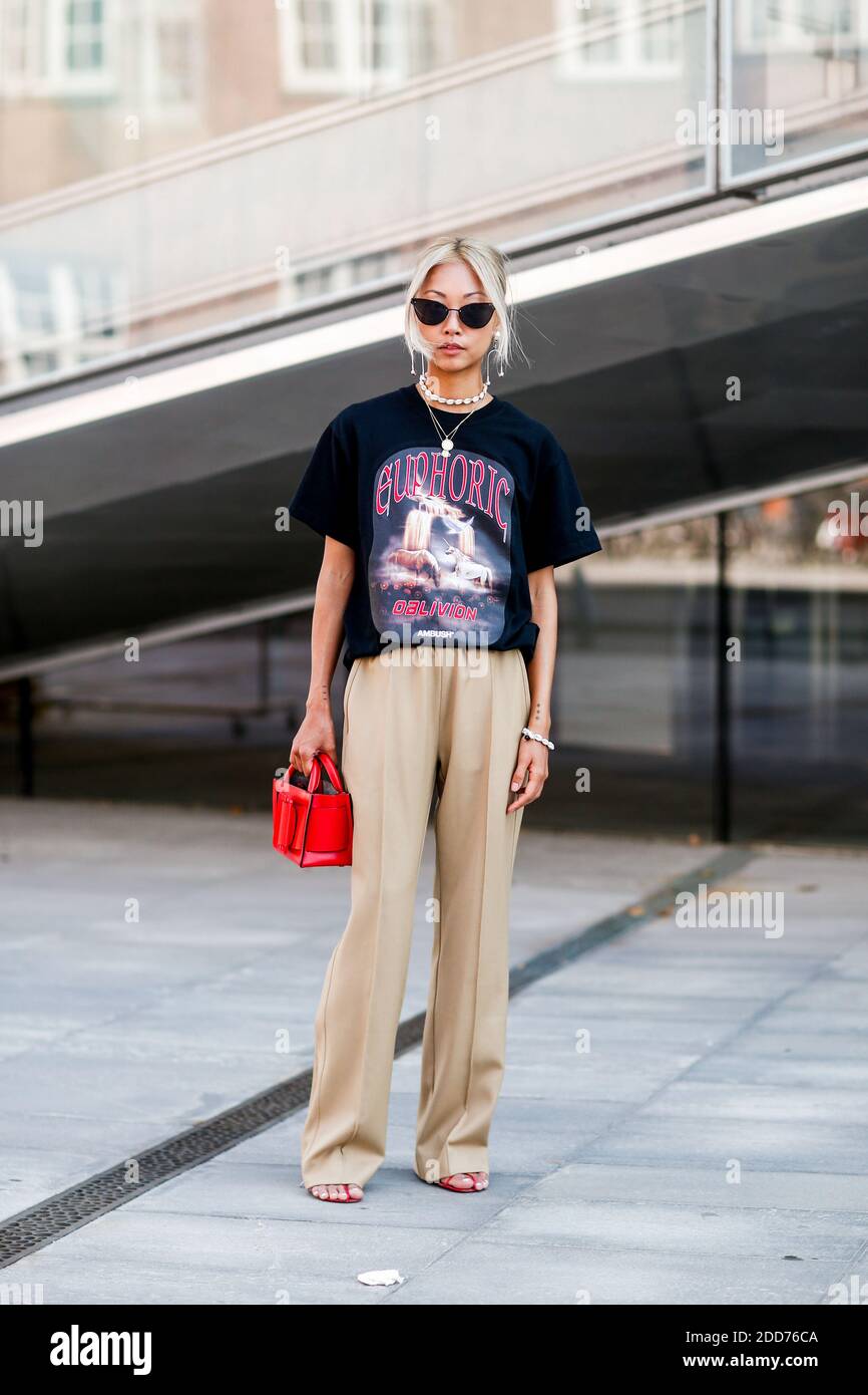 Street style, Vanessa Hong arriving at Designers Remix spring summer ...