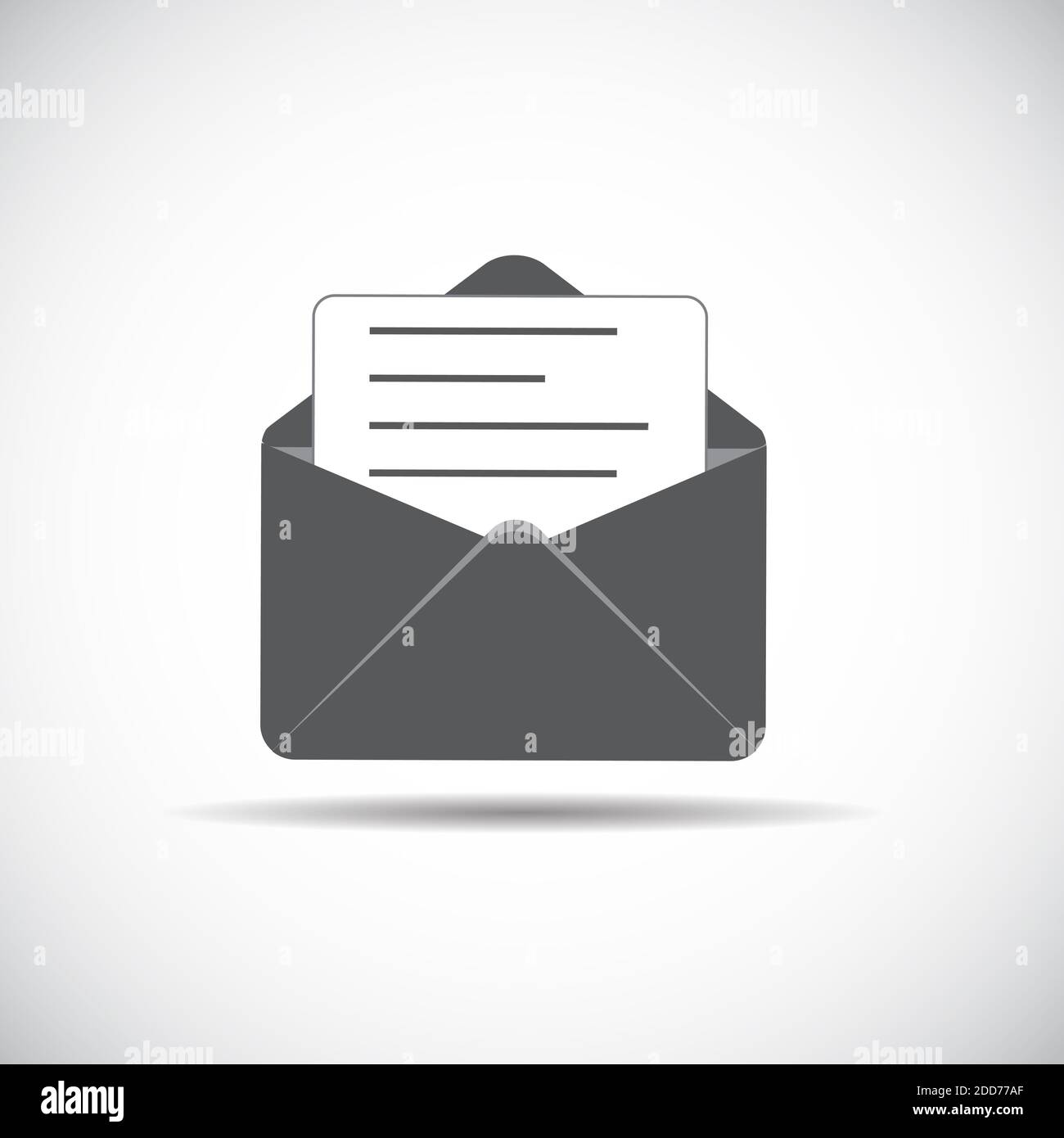 E-Mail Flat Icon with Shadow, Illustration Stock Photo - Alamy