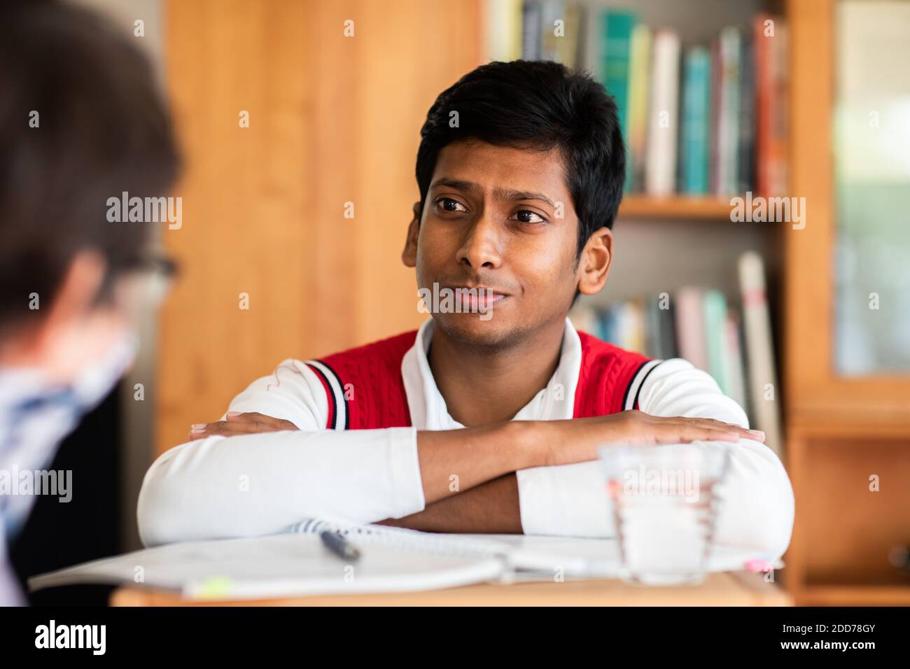 young man student learning in a room Stock Photo - Alamy