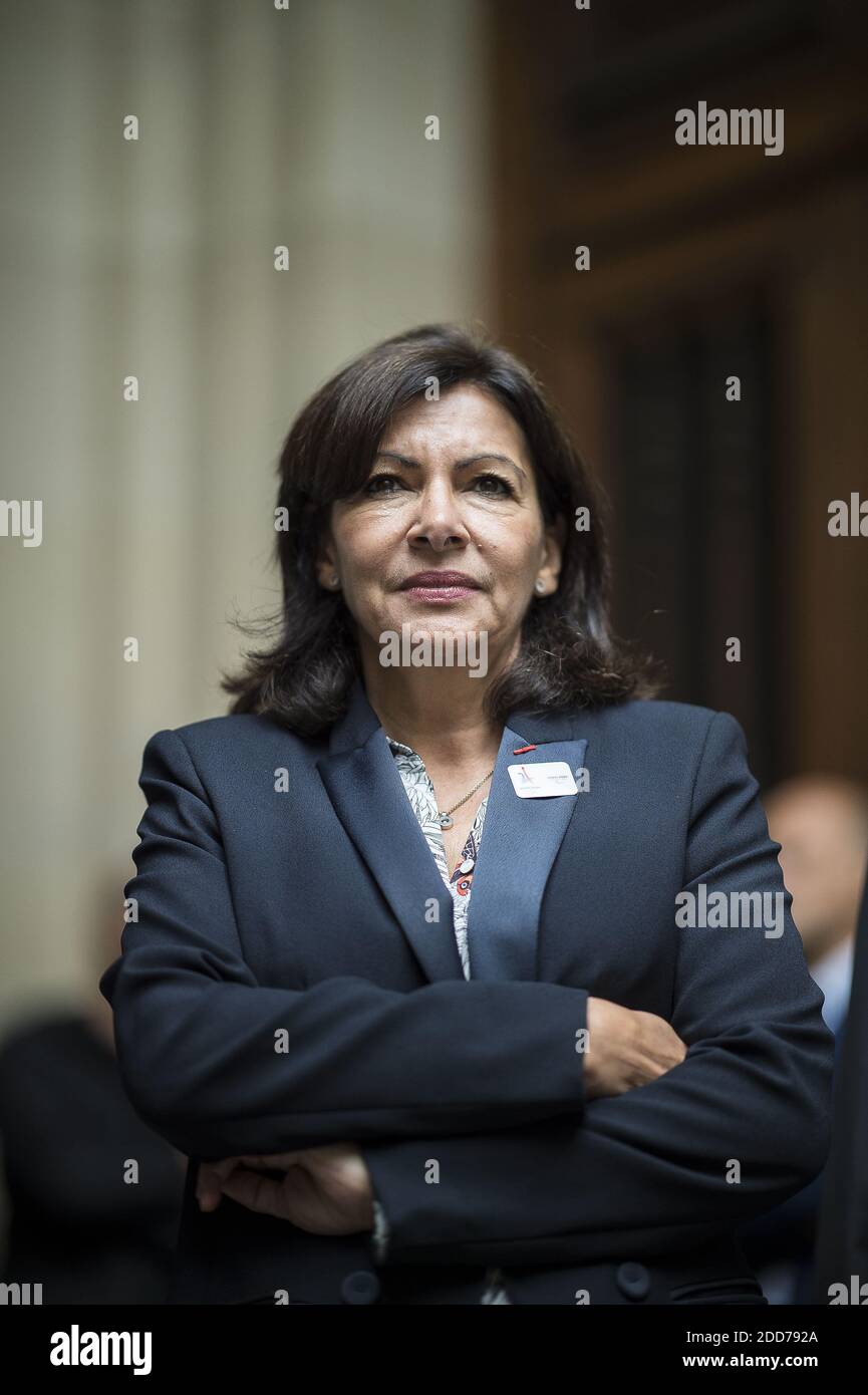 Paris' mayor Anne Hidalgo during a ceremony for the " Protocole d ...