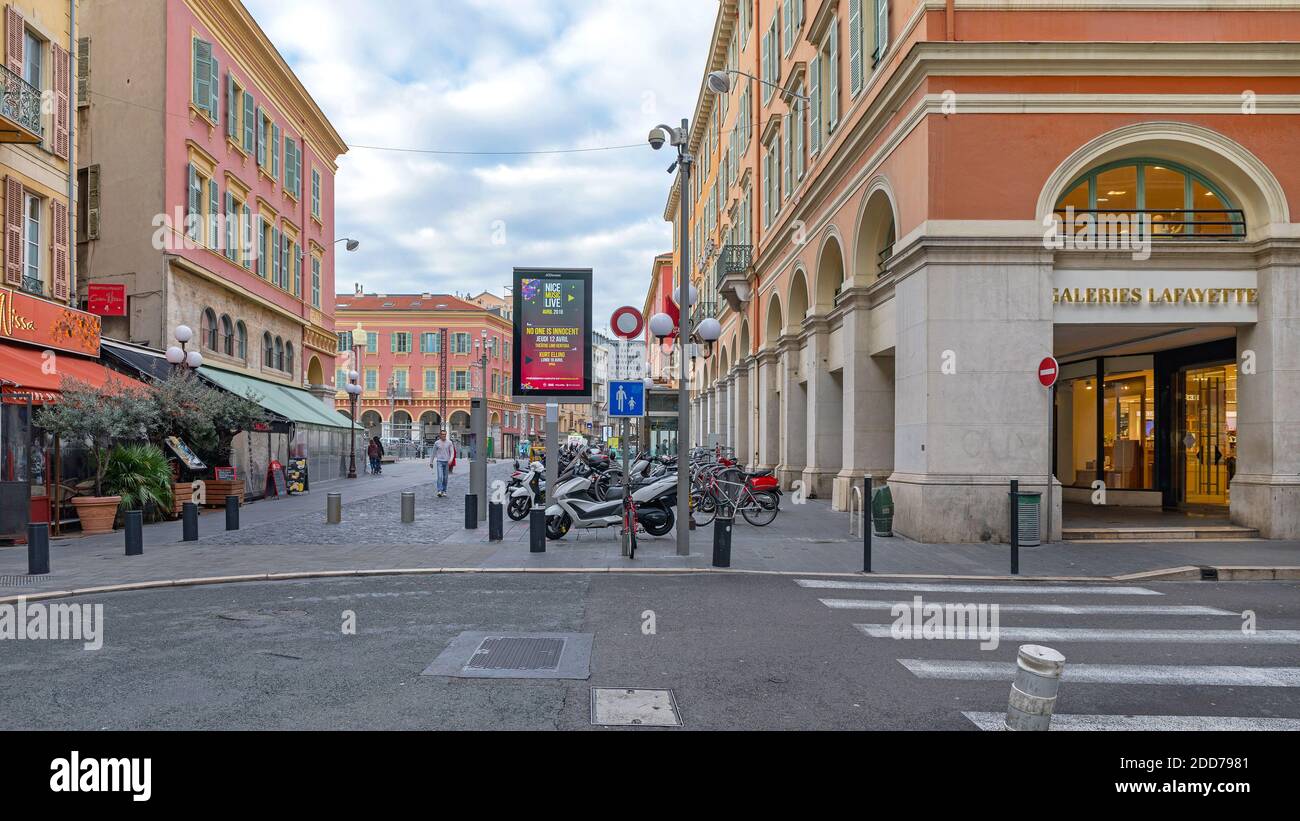 Nice, France - January 31, 2018: Lafayette Gallery Shopping Center in ...