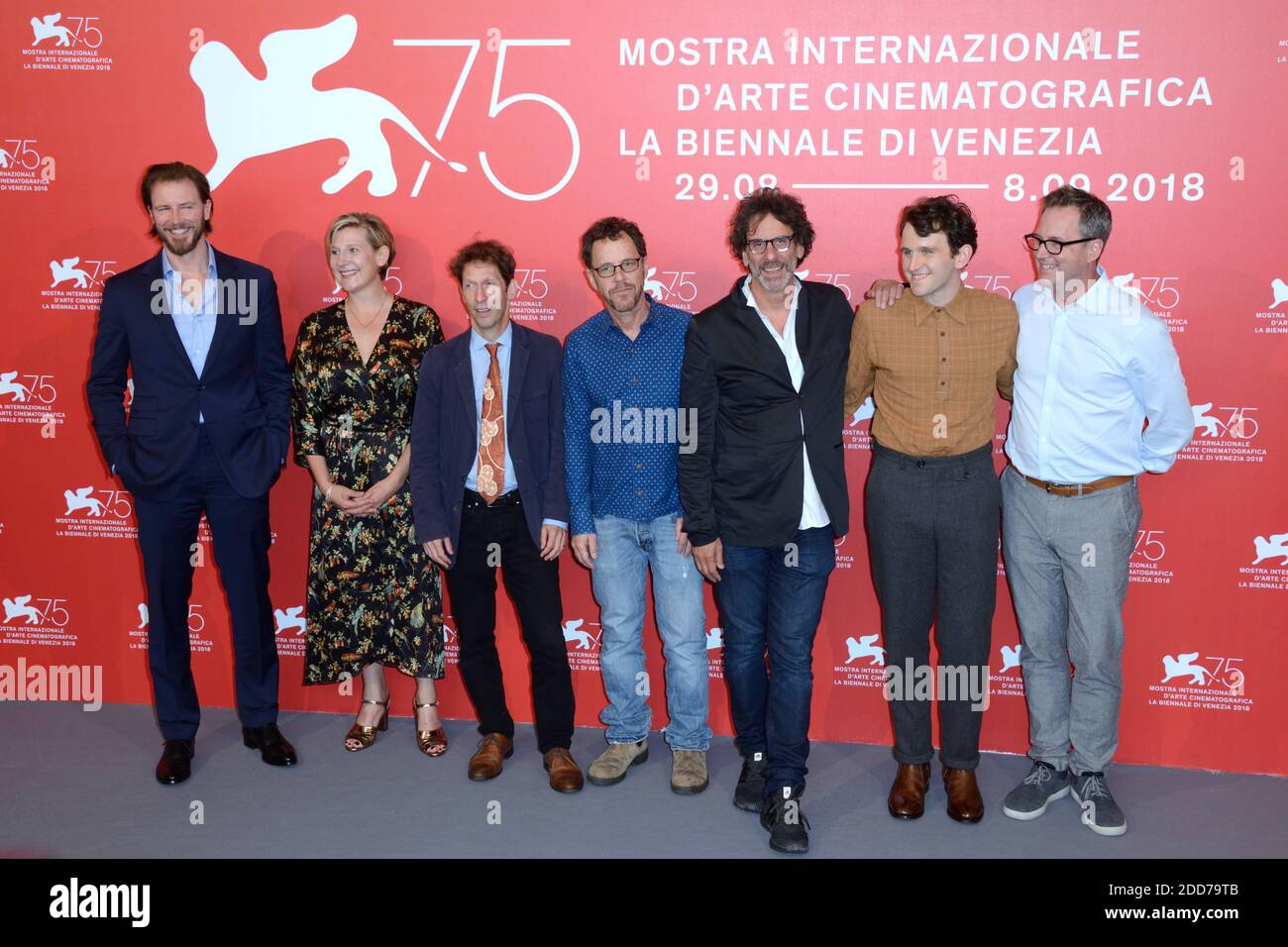 Bill Heck, Tim Blake Nelson, Ethan Coen, Joel Coen and Harry Melling ...